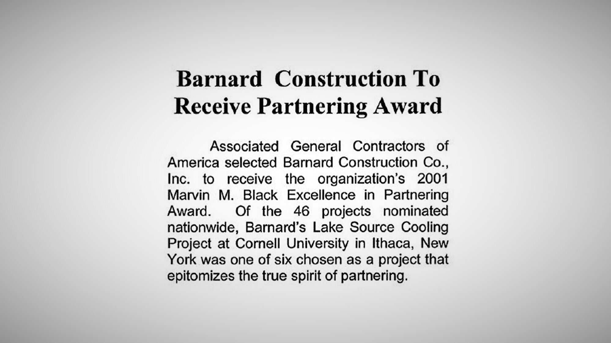 Barnard Construction Company, Inc.